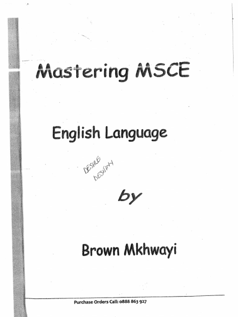 6english Grammer Msce | PDF