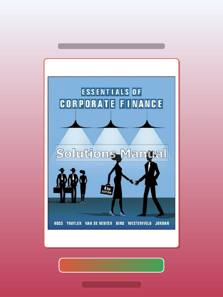 Essentials of Corporate Finance 4th Edition Ross Ebook and TestBank ...