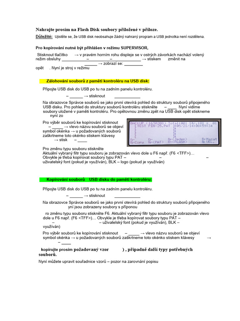 Kopírování Souborů Na A Z USB TMC 470 | PDF
