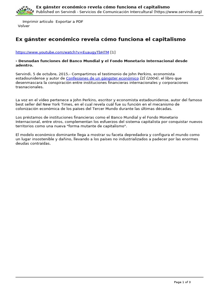 S de Comunicacion Intercultural - Ex Ganster Economico Revela Como ...