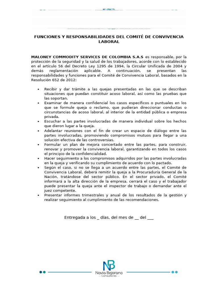 Funciones y Responsal Del CCL | PDF | Gobierno