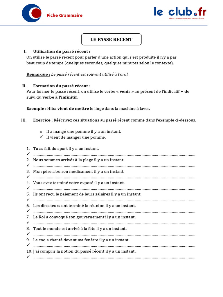 Le Passe Recent | PDF