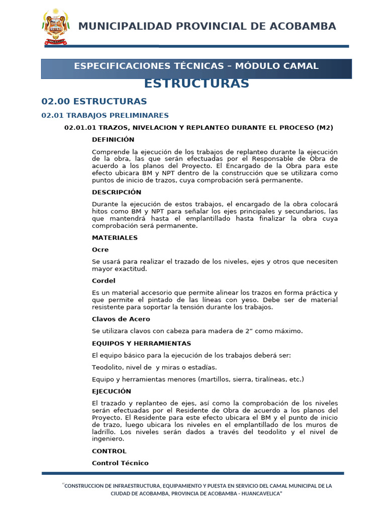 01.-E.T. Estructuras Modulo Camal. | PDF | Hormigón | Fundación (Ingeniería)
