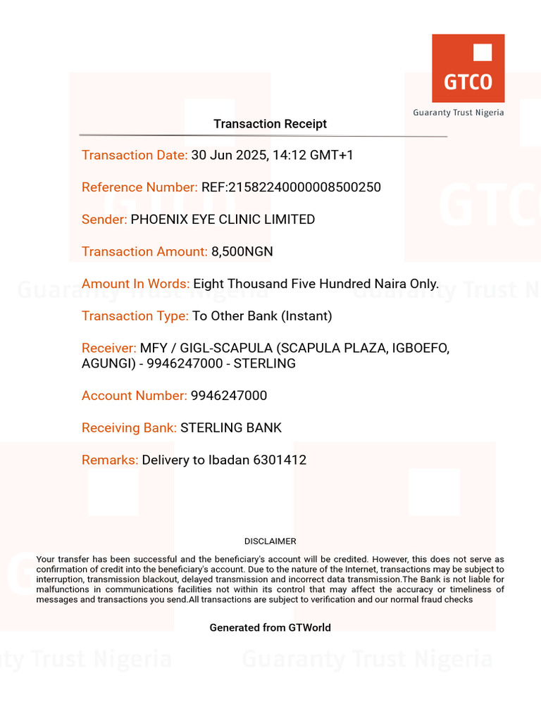 GTWorld Transaction Receipt 13 1 | PDF