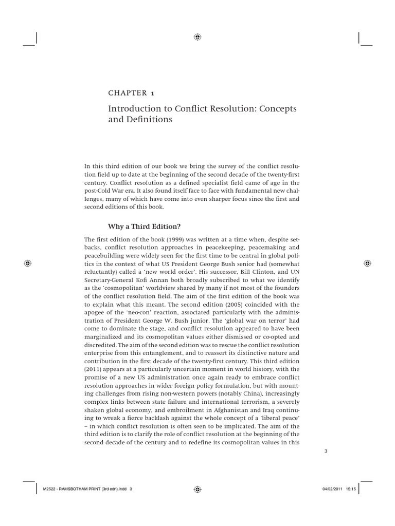 Introduction To Conflict Resolution Conc | PDF | Attitude (Psychology ...