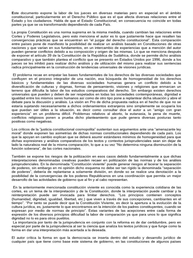 Este Documento Expone La Labor de Los Jueces en Diversas Materias Pero ...