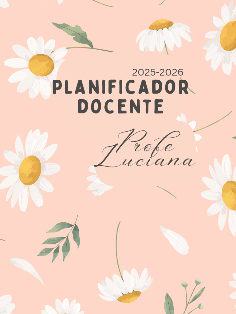 Planificador Docente 2025 Simple Floral Verde y Rosa - 20250602 - 081357 - 0000 | PDF