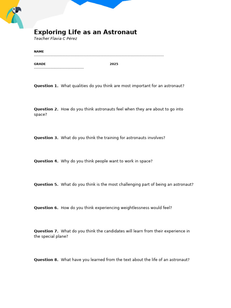 Exploring Life As An Astronaut | PDF | Weightlessness | Experience