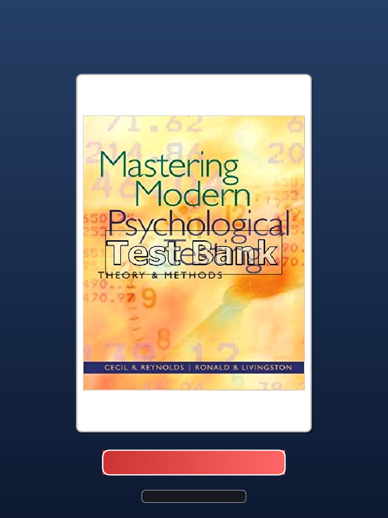 Complete Bundle Mastering Modern Psychological Testing Theory and ...