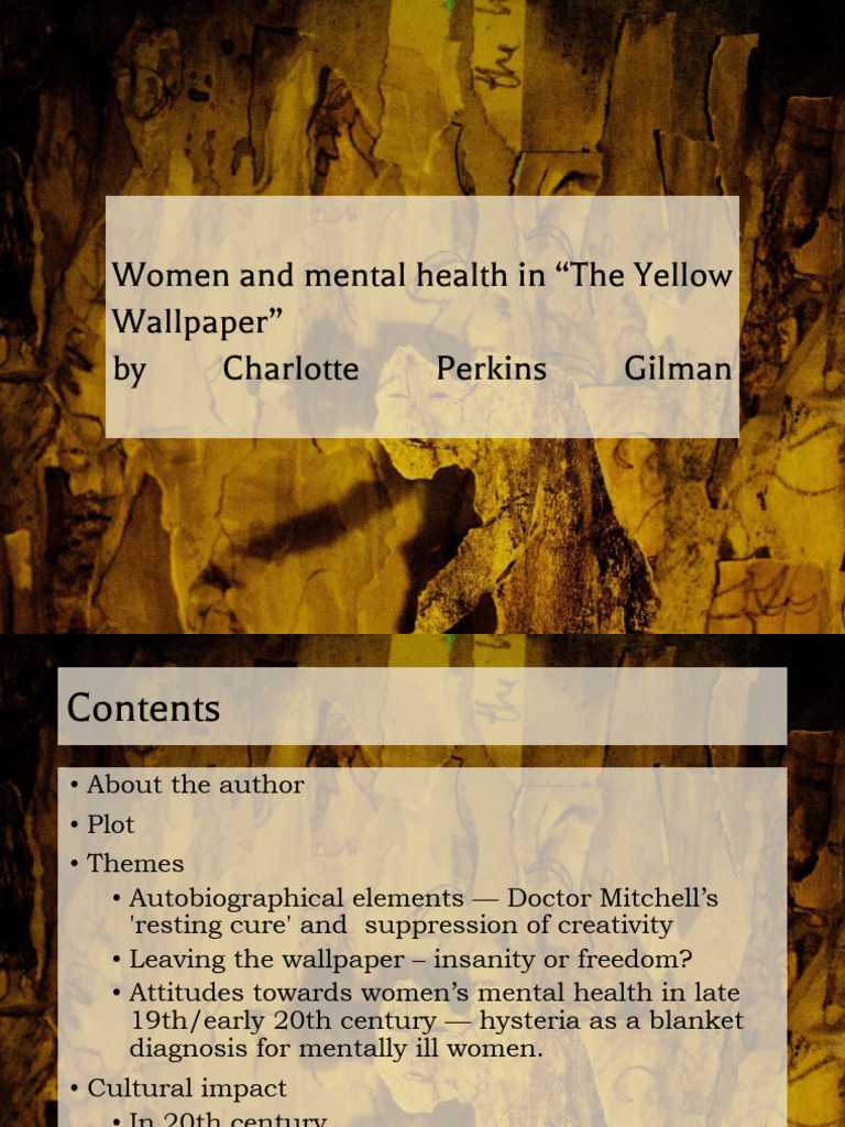 The Yellow Wallpaper, Presentation | PDF | The Yellow Wallpaper ...