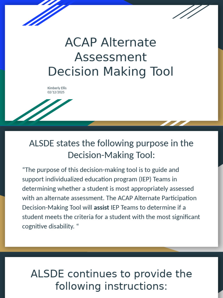 Alabama Alternate Assessment Guidance | PDF | Individualized Education ...