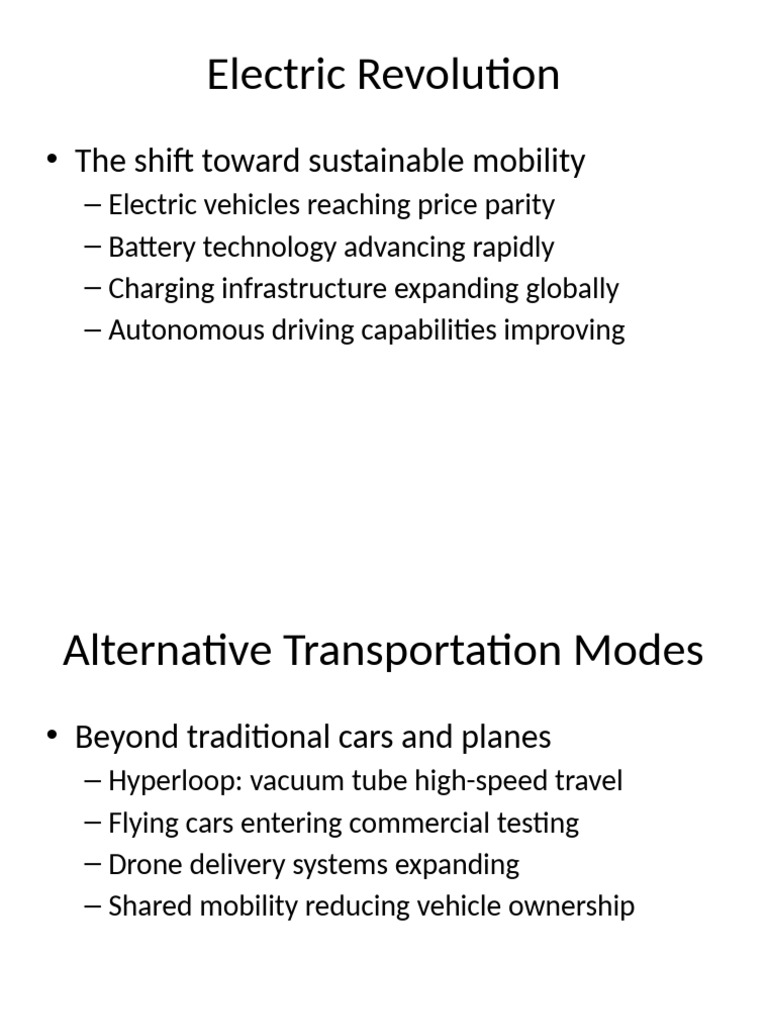 The Future of Transportation | PDF