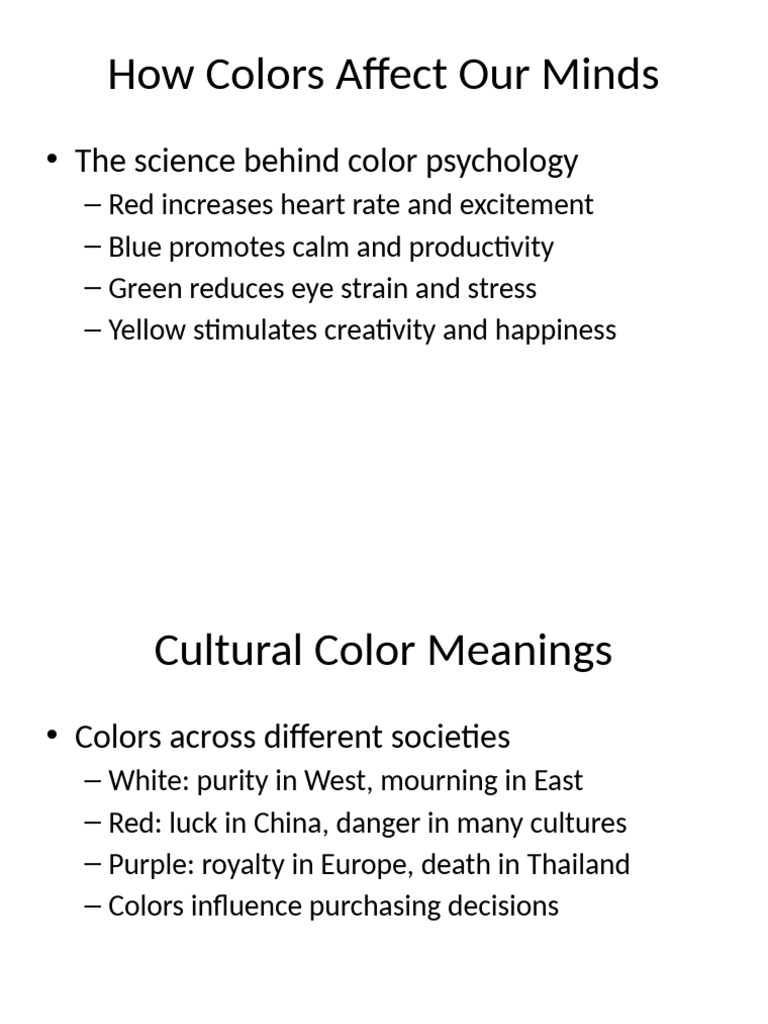 The Psychology of Color | PDF
