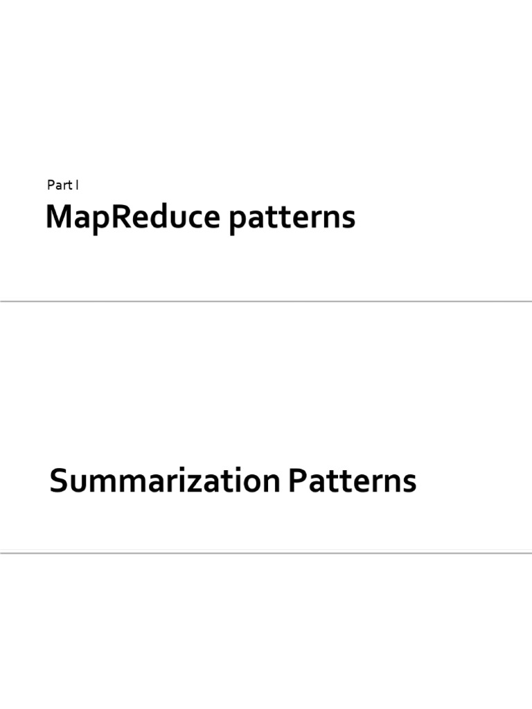 05 MapReduce Patterns Part1 BigDataNB | PDF | Map Reduce | Statistics