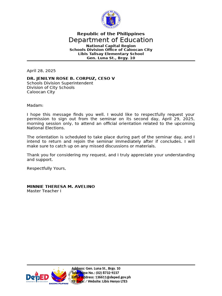 Letter - Girl Scout Permit | PDF