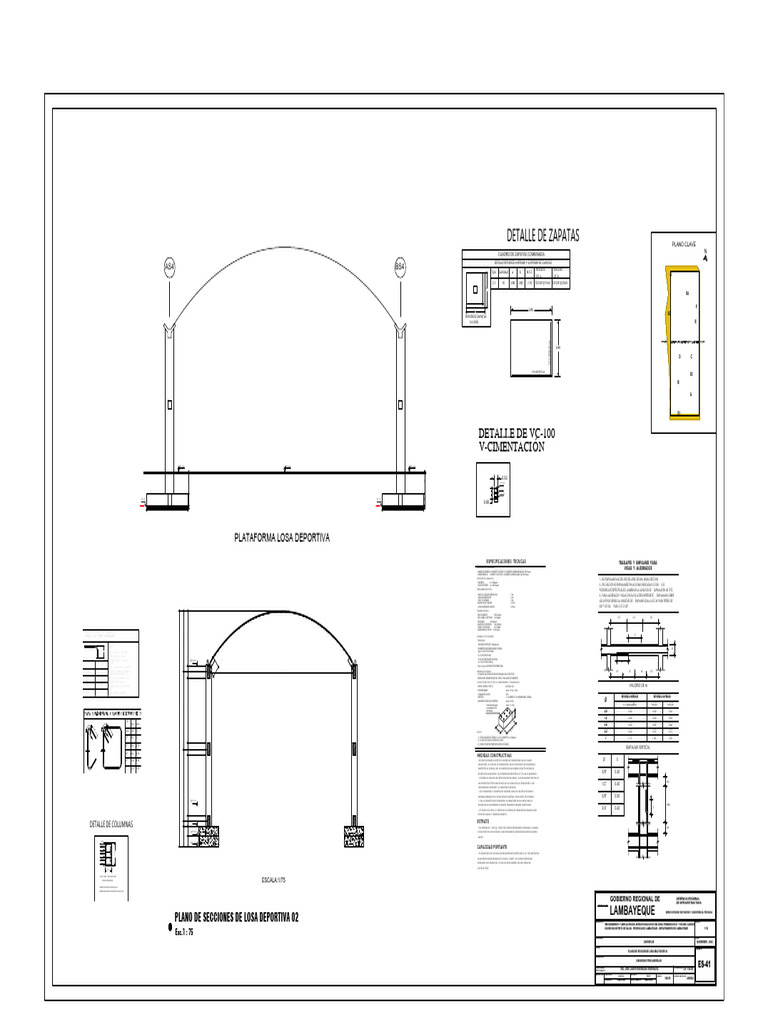 Es-41-Plano de Seccion de Losa Multiusos 02 | PDF | Fundación ...