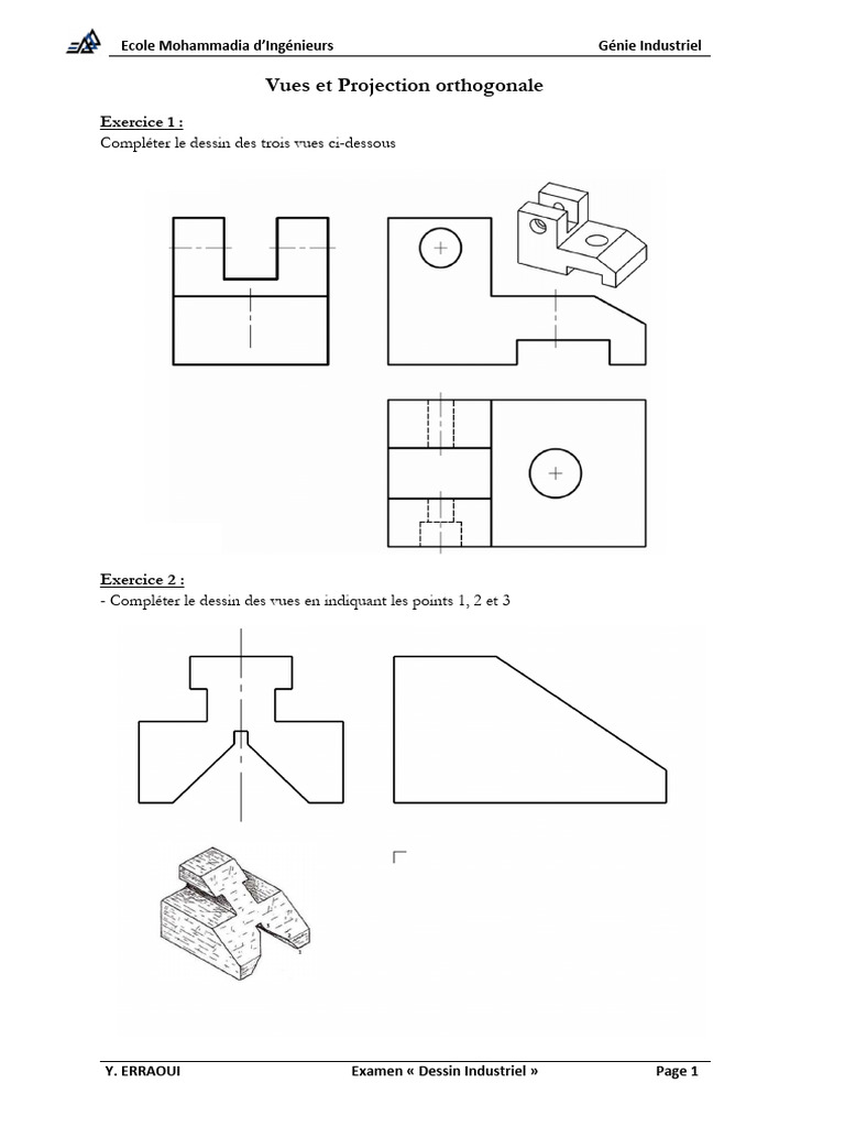 Exercice de Dessin Technique en PDF | PDF