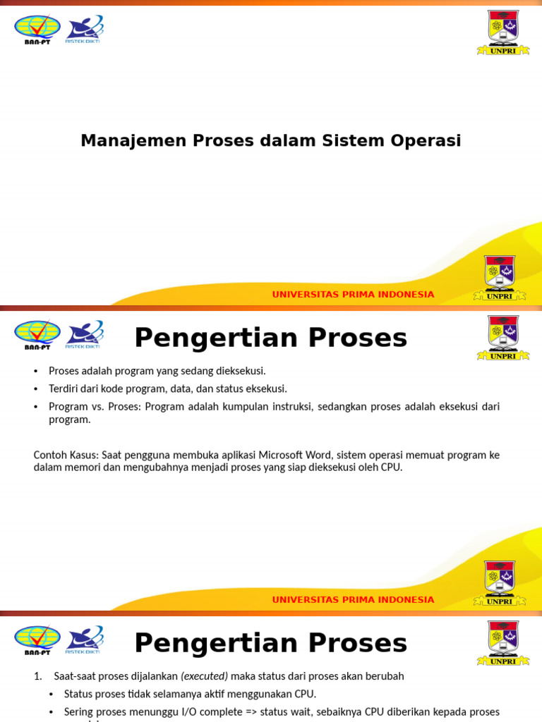 Pertemuan-3 - Manajemen Proses Dalam Sistem Operasi | PDF