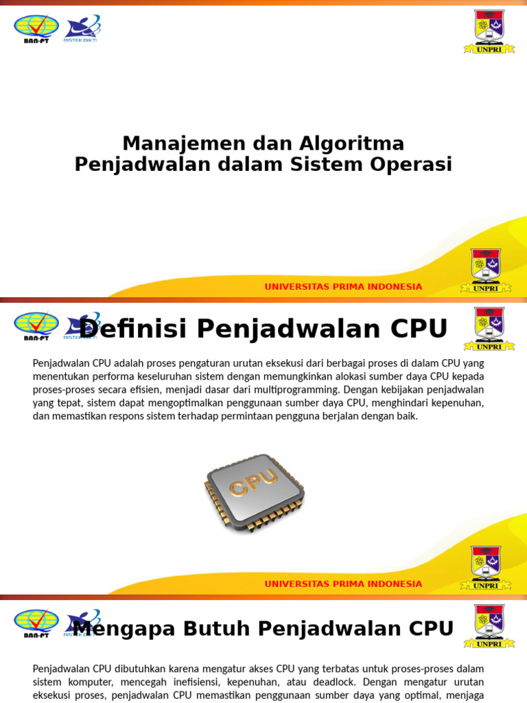 Pertemuan-5 - Manajemen Dan Algoritma Penjadwalan Dalam Sistem Operasi ...