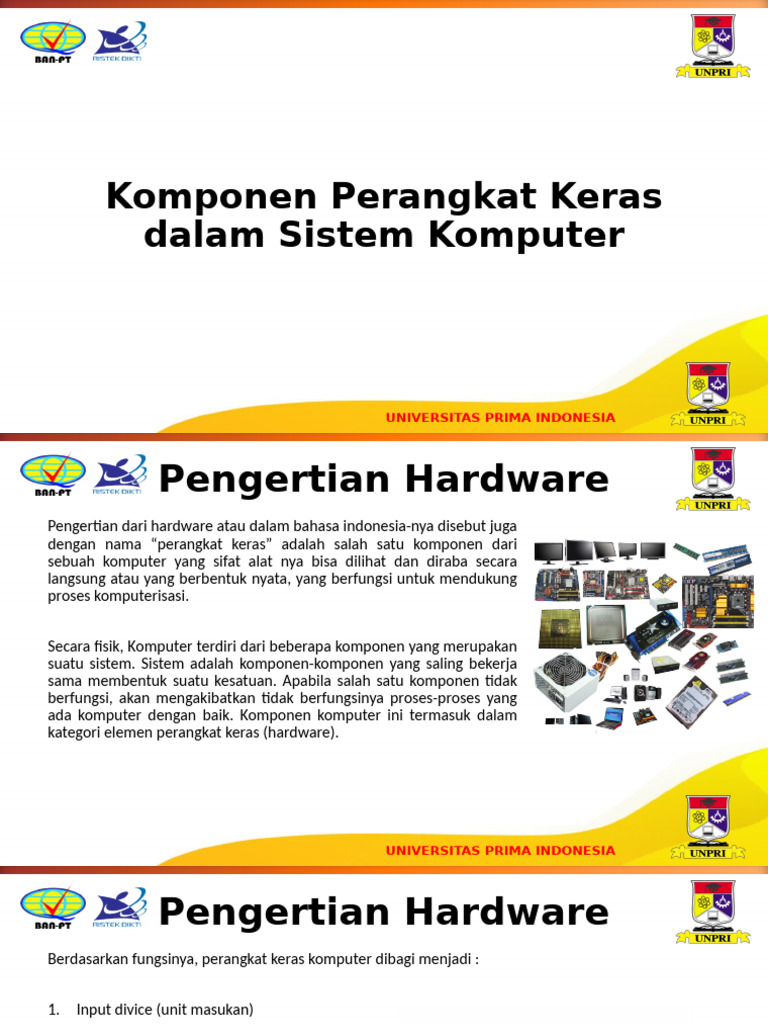 Pertemuan-4 - Komponen Perangkat Keras Dalam Sistem Komputer | PDF
