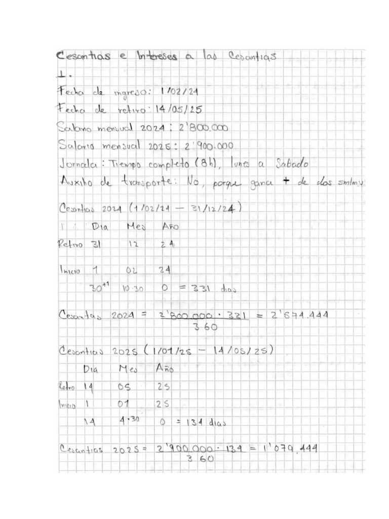 Taller Cesantias | PDF