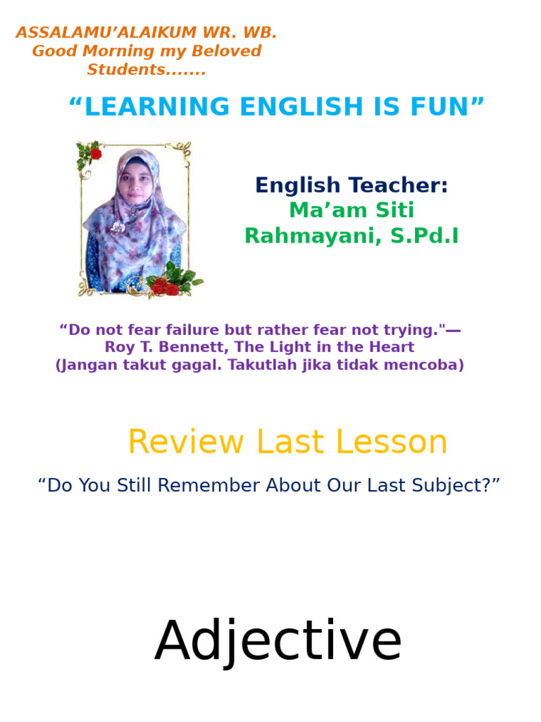 Descriptive Text Lesson Plan | PDF | English Language | Linguistic Typology
