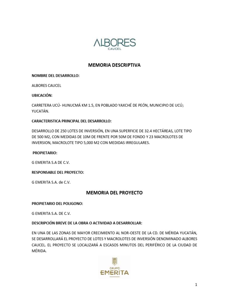 Lotes de Inversión en Albores Caucel, Yucatán | PDF | Economias