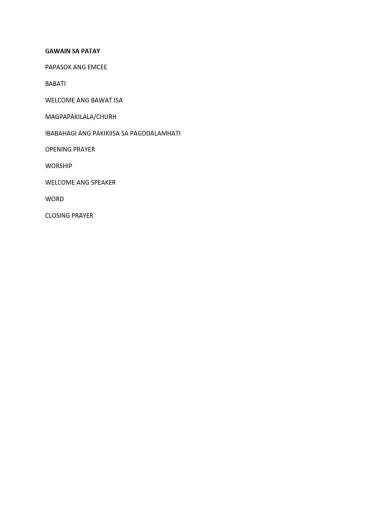 Gawain Sa Patay | PDF