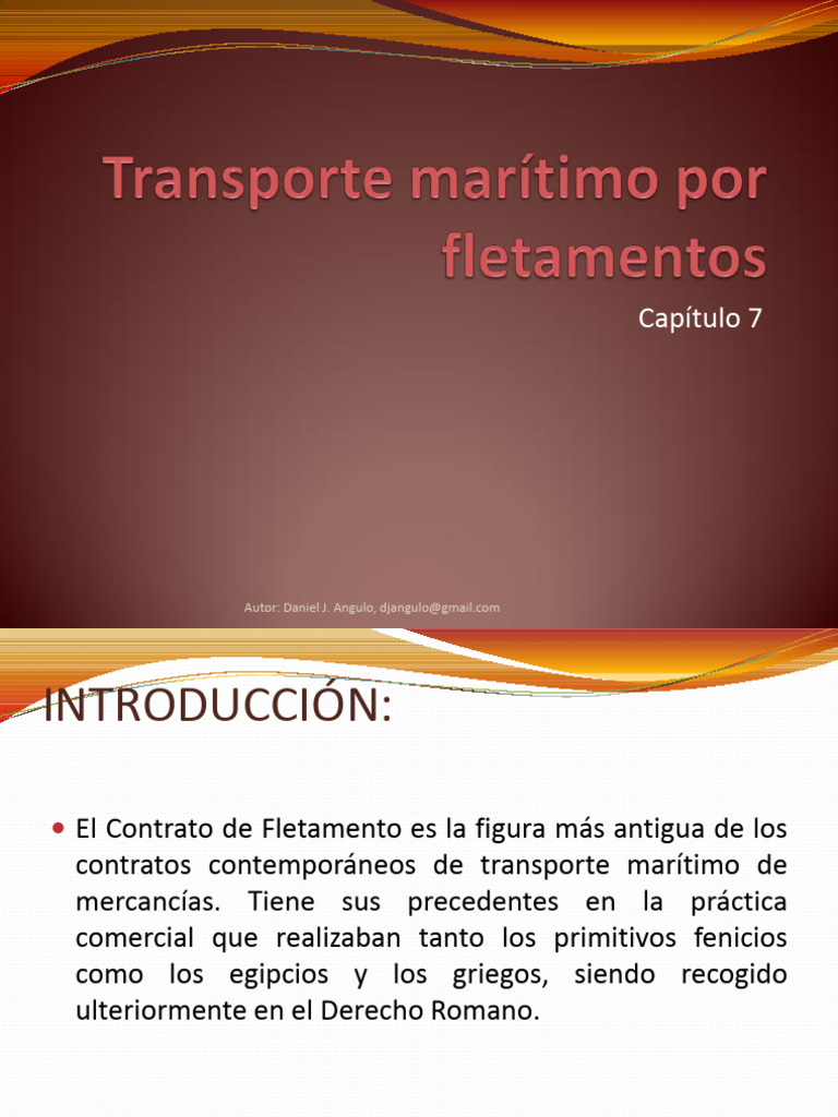 Contrato de Fletamento | PDF | Envío | Transporte de agua