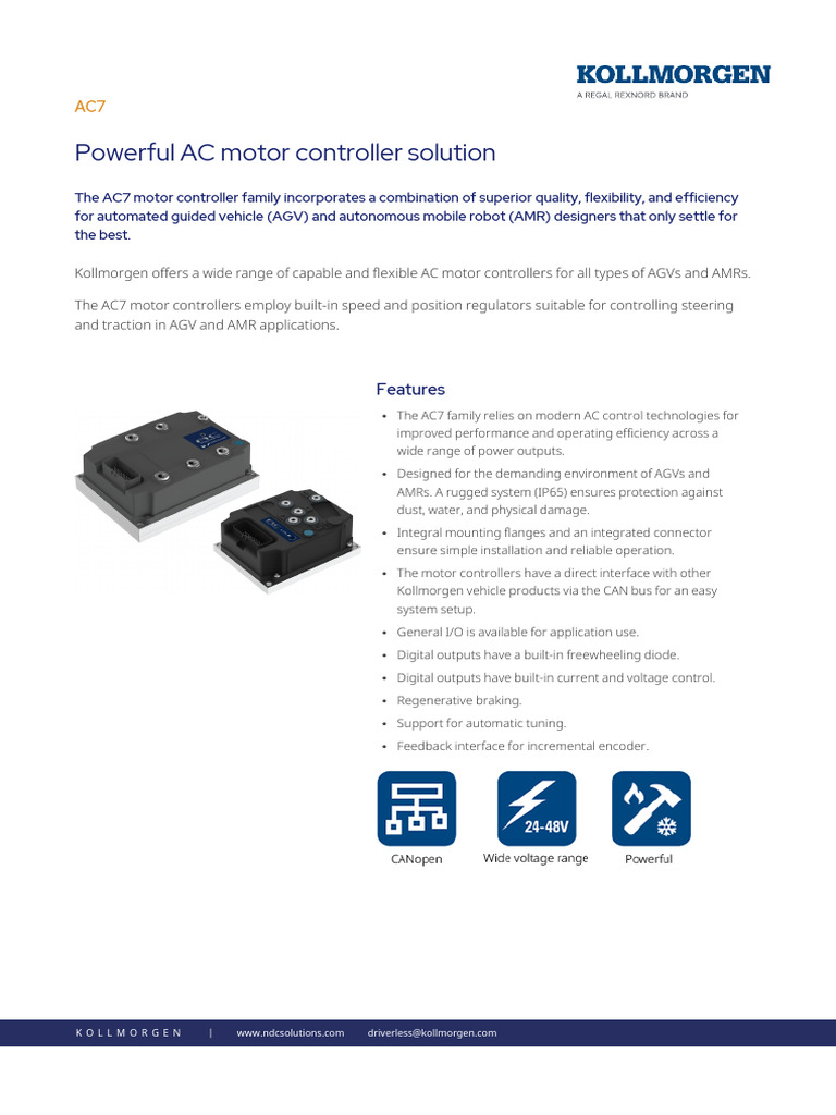 Kollmorgen AC7 Data Shet 35100-221H | PDF | Analog To Digital Converter | Electronics