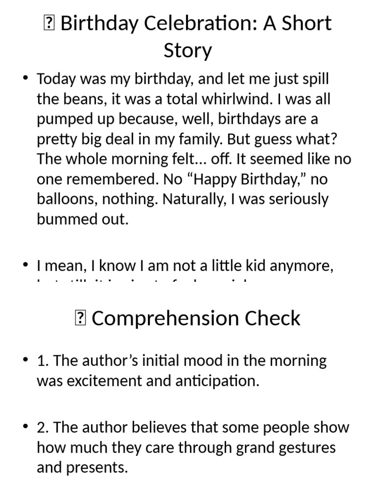Birthday Celebration Slides | PDF