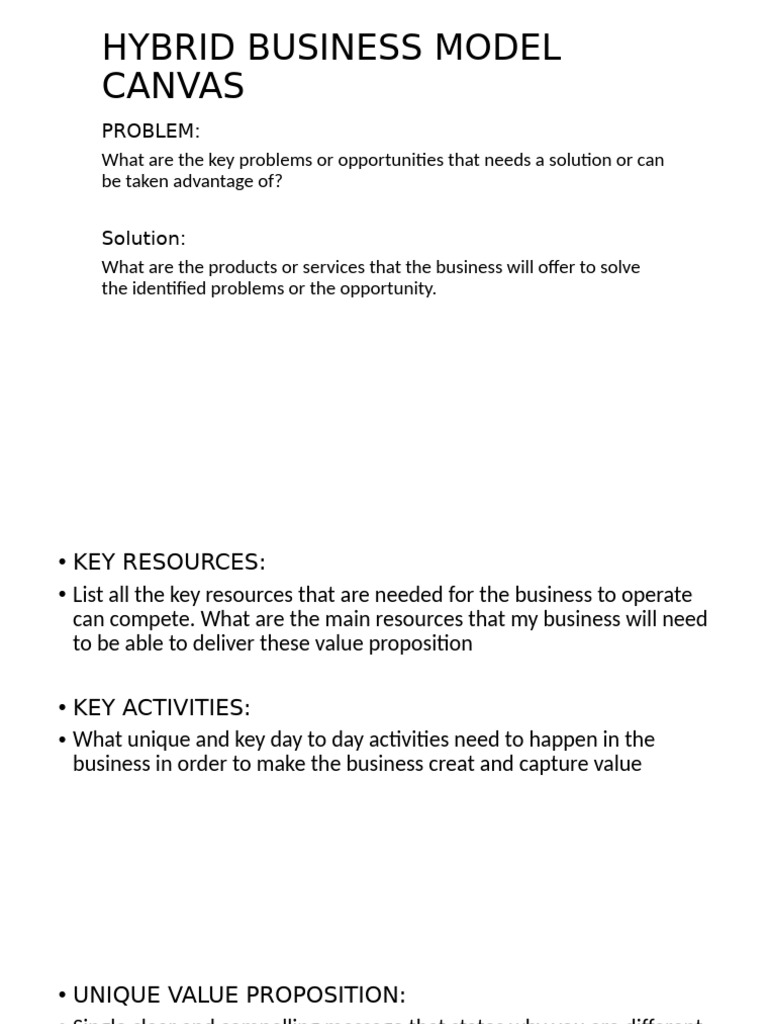 Hybrid Business Model Canvas | PDF | Market Segmentation | Business Model