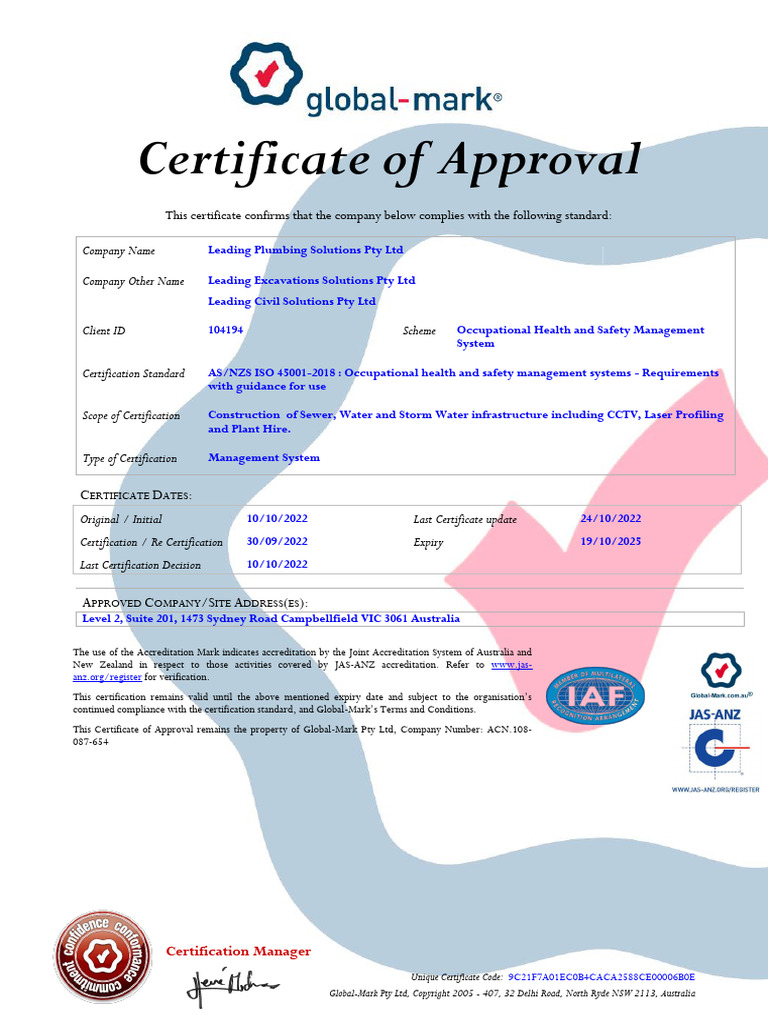 As-NZS ISO 45001-2018 - Occupational Health and Safety Management ...