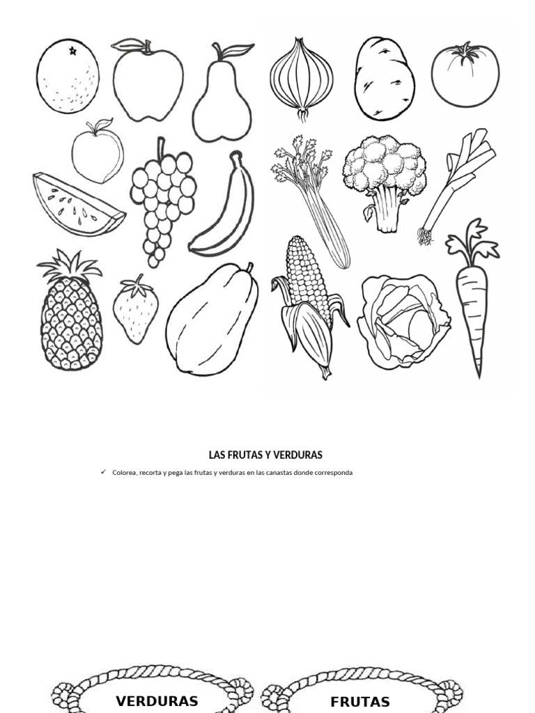 Tarea Infantil de Las Frutas y Verduras | PDF