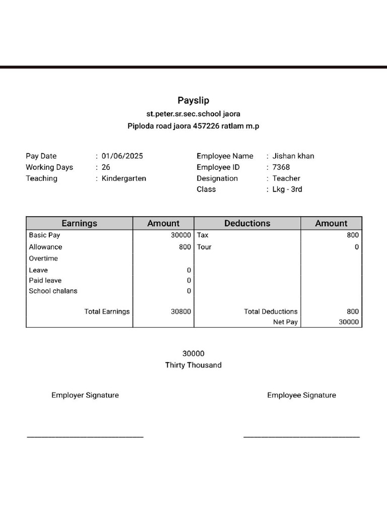 Salary Statement | PDF