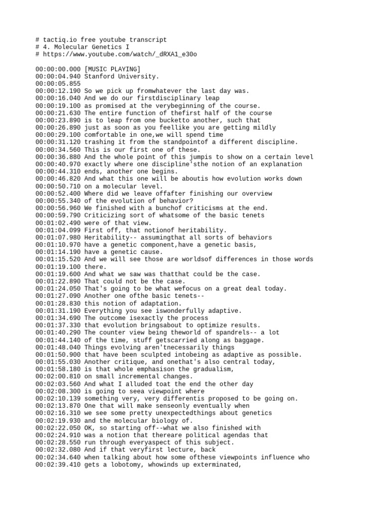 Tactiq Free Transcript DRXA1 E30o | PDF | Dna | Point Mutation