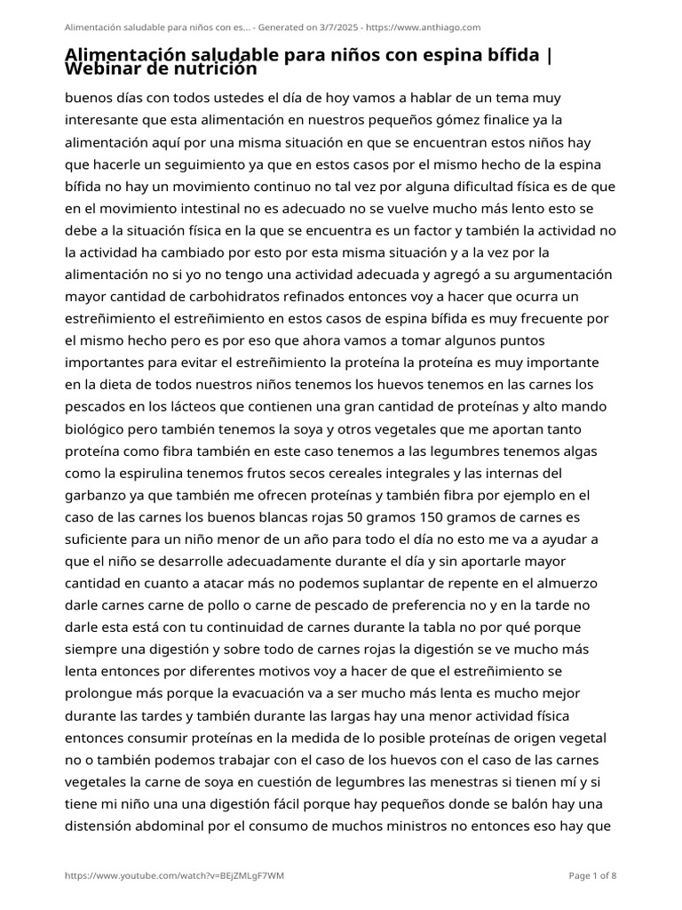 Alimentaci N Saludable para Ni-03-07-2025 | PDF | Carne | Legumbre