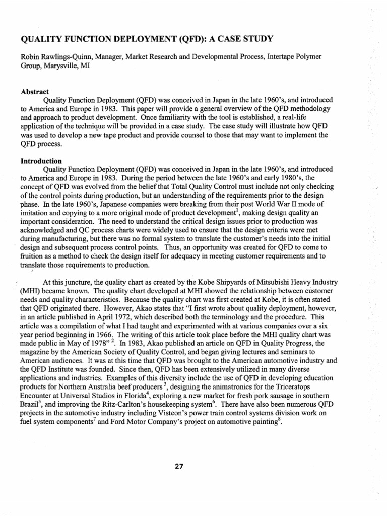 Rawlings Quinn | PDF | New Product Development | Survey Methodology