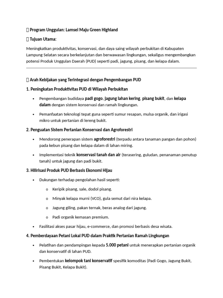 Program Lamsel Maju: Pertanian Berkelanjutan | PDF