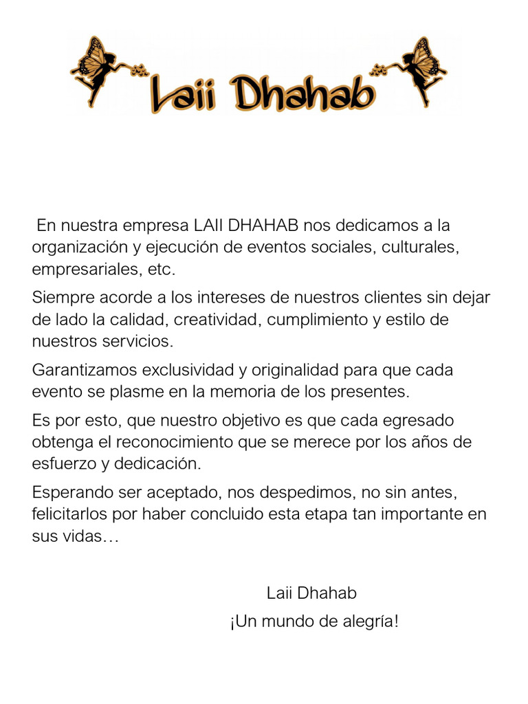 Eventos Exclusivos en Laii Dhahab | PDF | Alimentos