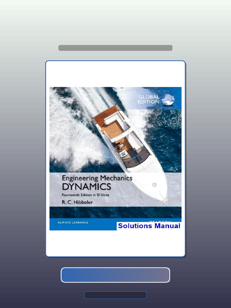 Engingeering Mechanics Dynamics in SI Units 14th Edition Hibbeler Ebook ...