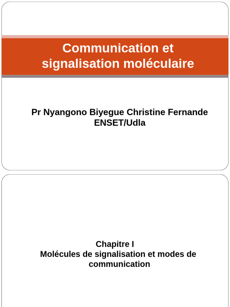 Signalisation et communication cellulaire | PDF | Signalisation ...