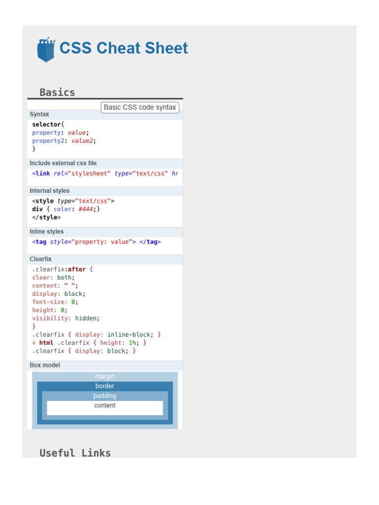 CSS Cheat Sheet - Interactive, Not A PDF | PDF | Html Element | Text