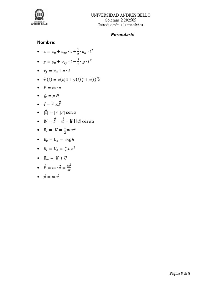 Formulario Sol 2 | PDF