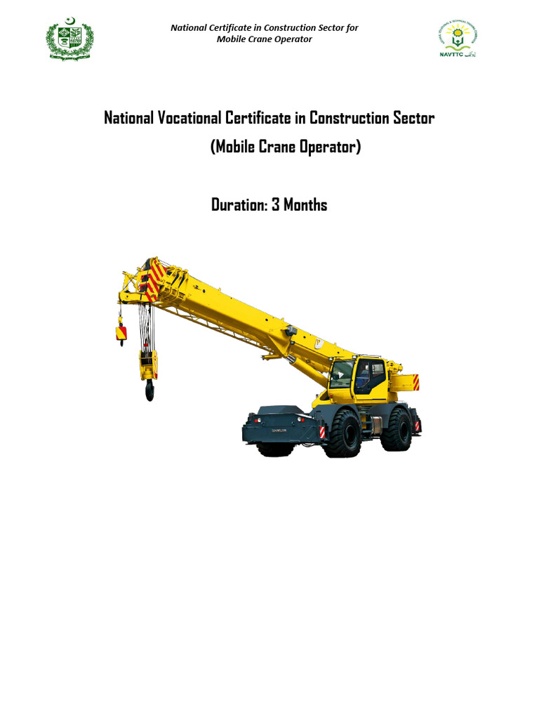 Mobile Crane Operator Training Course | PDF | Traffic | First Aid