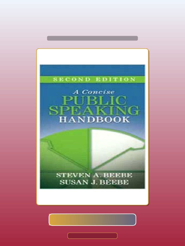 Concise Public Speaking Handbook 2nd Edition Beebe PDF Download | PDF | Multiple Choice | Knowledge