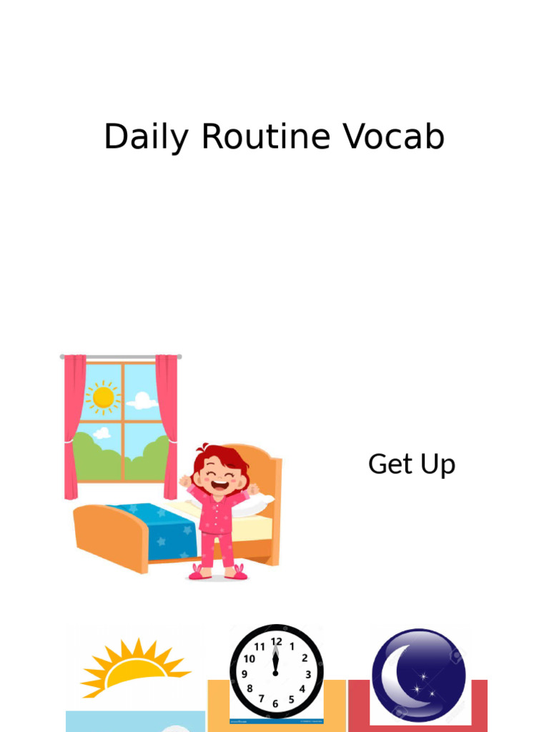 Daily Routine Vocab | PDF