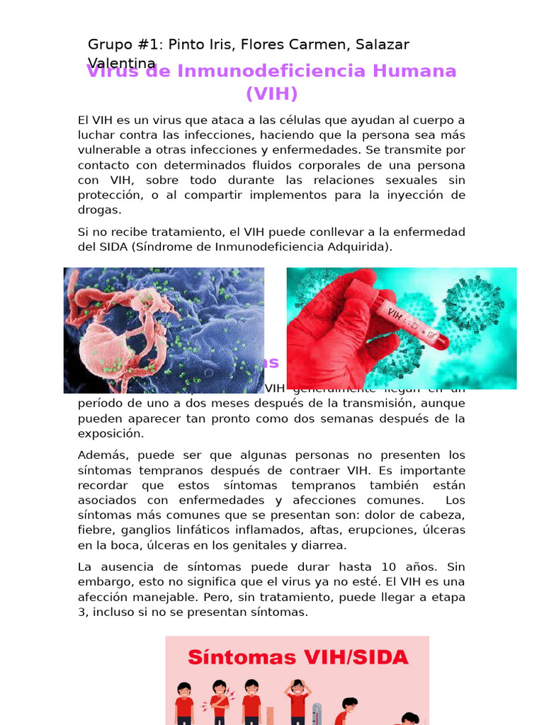 Virus de Inmunodeficiencia Humana-VIH-SIDA | PDF | VIH | VIH / SIDA