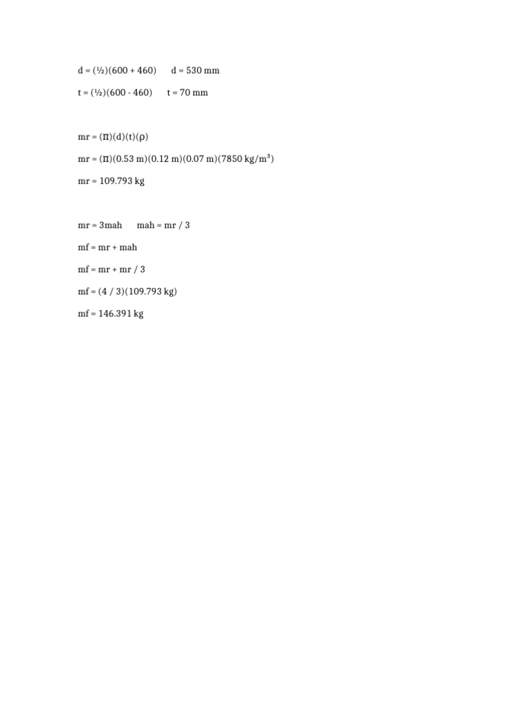 Mass Flow Calculation 2 | PDF