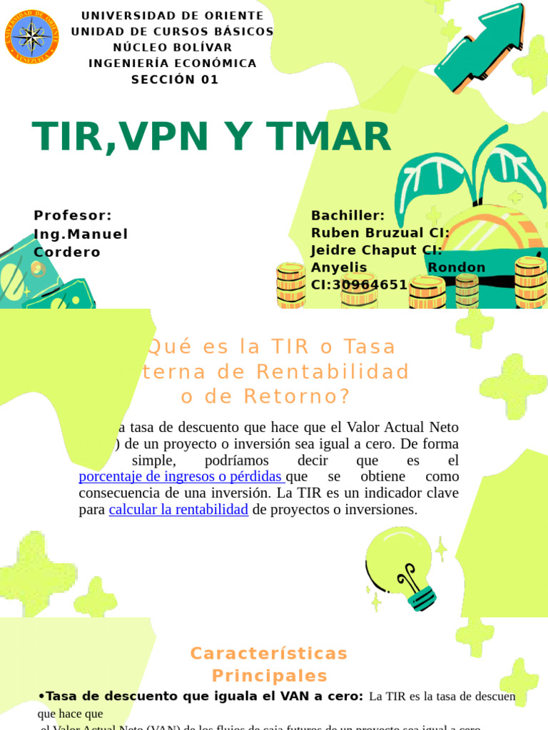 ¿Qué Es La TIR o Tasa Interna de Rentabilidad o de Retorno | PDF | Tasa ...